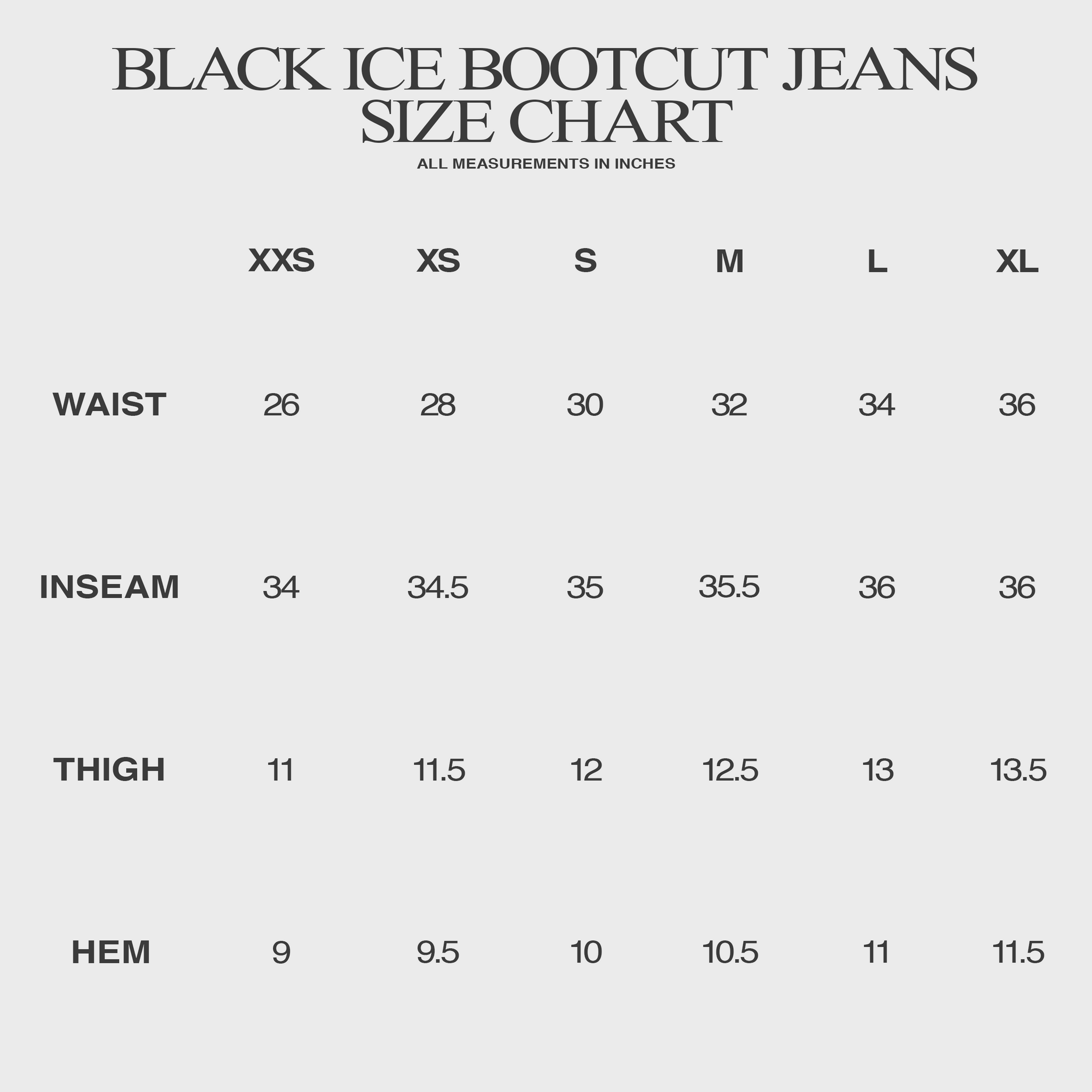 BLACK ICE BOOTCUT JEANS IN WAXED GREY DENIM – LAMENTIST